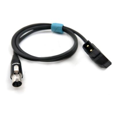 Cina 12V Camera Power Cable 80cm Mini Xlr To D Tap For TV Logic Monitor in vendita