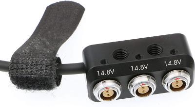 Cina OD 4mm D Tap Power Cable , 2 Pin Lemo To Dtap Splitter For ARRI Cameras in vendita
