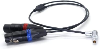 Cina Double Channel Alexa Mini LF Audio Cable XLR 3 Pin To Right Angle 0B 6 Pin in vendita