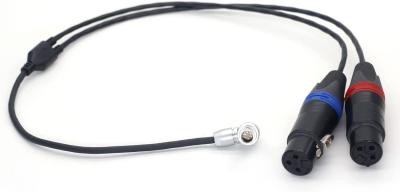 Cina Double Channel Alexa Mini LF Audio Cable XLR 3 Pin To Right Angle 0B 6 Pin in vendita