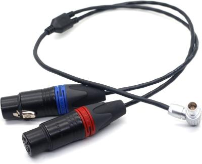 Cina Double Channel Alexa Mini LF Audio Cable XLR 3 Pin To Right Angle 0B 6 Pin in vendita