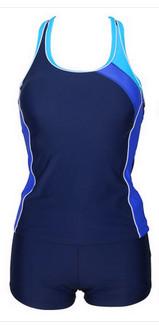 China Ms leisure fission boxer swimming trunks vest hot spring color matching swimwear for sale