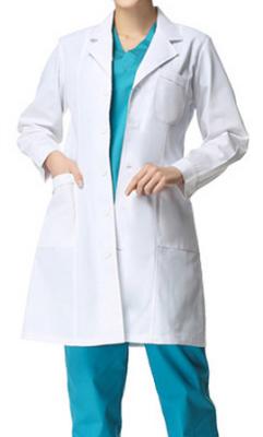 China White long-sleeved doctors female nurse pharmacy overalls uniform students suit experiment for sale