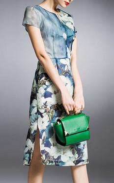 China The new fashion dress print dress evening dress for girl women for sale