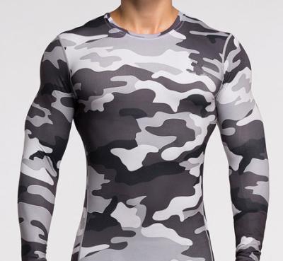 China Men Long Sleeve Sports Tight T Shirts Running T-Shirts Fast Drying Muscle Gym clothing for sale
