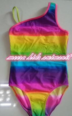 China Rainbow printed kids girl swimsuit sexy kids beach wear baby fashion bikini for sale