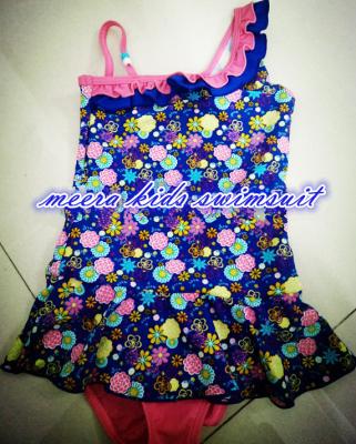 China Nice colorful flower one piece swimwear bikini for kids Small size swimsuit for sale