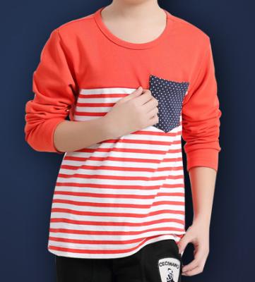 China Hiht quality stripe T-shirt cotton polo T-shirt children's wear garment cheap price for sale