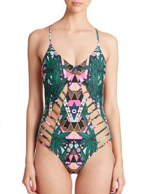 China Free sample sexy bikini beachwear Flowery printing for women bikinis for sale