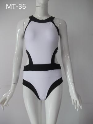 China Discount Women Tankini swimwear, Black and white collocation swimsuit for sale