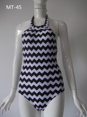 China Moire pattern swimwear, Backless Women Tankini swimwear popular for sale
