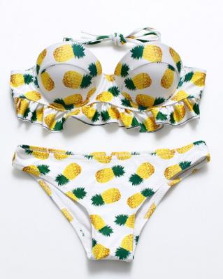 China Pineapple printing bikinis UV-protective swimwear for women for sale