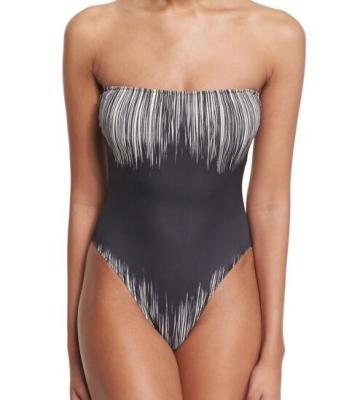 China Beautiful printing swimsuit for women new temptation Strapless swimsuit for sale