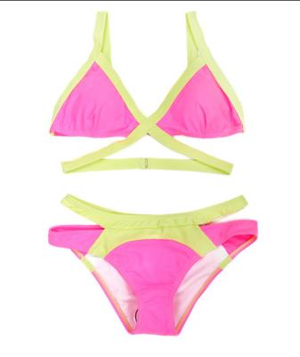 China Hot sale Pink Color Two-piece Sexy  Bikini low-waistline Bikini for sale