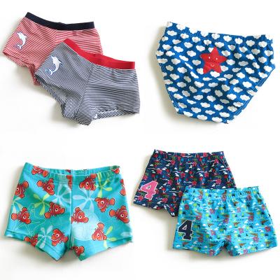 China 4 to12 years Childern Swimming trunks print beachwear for sale