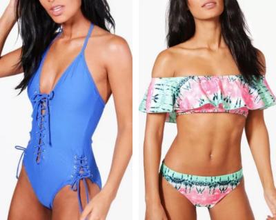 China New design beautiful print  Women two piece swimwear for summer bikinis for sale