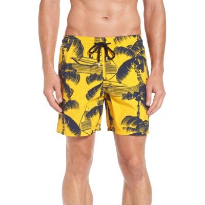 China Yellow leaf printed for men swim pants for sale