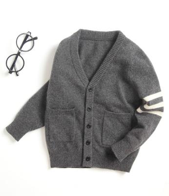 China Childern keep wram  gery colour  long sleeve  sweate rcardigan  knittingwaer for sale