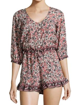 China Summer Cotton romper featuring a printed design nightdress for women for sale