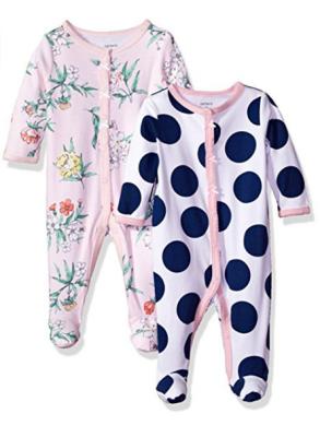 China Newborn  Dot printed  Roun- NeckBaby Rompers  Set Foot Secti for sale