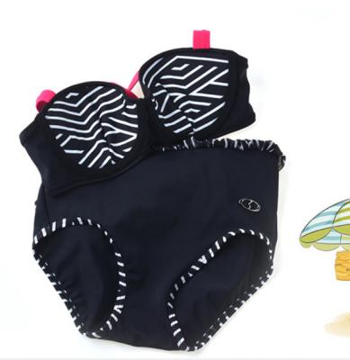 China Fashion Three-piece Sexy Stripe Printed Swimsuit  Bikini for sale