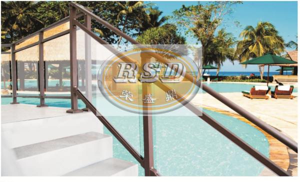 Quality Modern 10-12mm Tempered Glass Balcony Railing for Outdoor Decks for sale