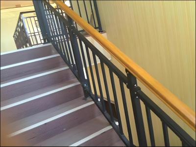 China Zinc Steel Wood Grain Railing Rust Resistant for Balcony Stair Garden for sale
