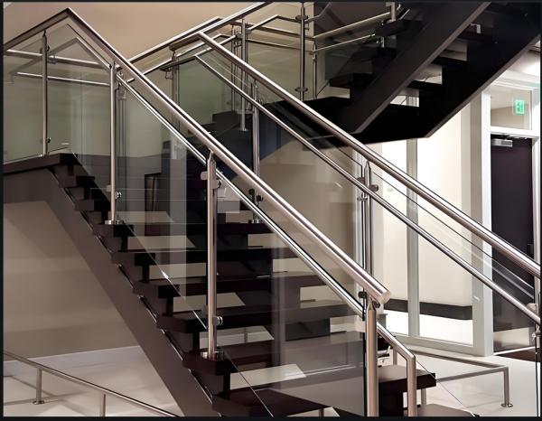 Quality Modern Tempered Glass Balcony Railing Slim Profile Indoor Outdoor for sale