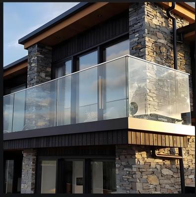 China Modern Glass Balcony Railings Frameless or With Frame Design for sale