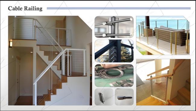 Floating wall mounted handrail system installation example