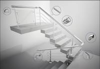 China Modern Rectangular Balcony Glass Railing with Tempered Glass 12mm for Indoor Outdoor Use for sale