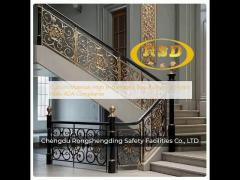 custom materials high end modern stair railing for hotels malls ada compliance
