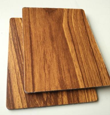 China 2mm 3mm wooden texture Aluminum Composite Panel for ketichen cabinet door cover for sale