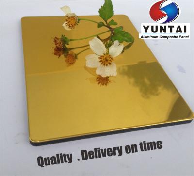 China Mirror surface Aluminum Composite Panel Gold,silver,tan color interior designing best Decorative material from China for sale