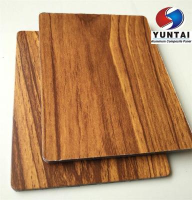 China high quality Aluminum Composite Panel wooden texture surface PE coated best interior decoration material for sale