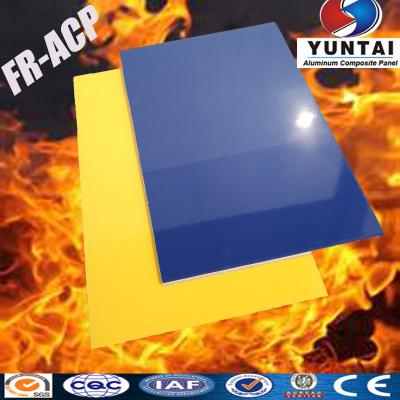 China Fire resistant wall covers in Aluminum Composite Panel 4mm PVDF coated Fire retardant core Building decoration material for sale
