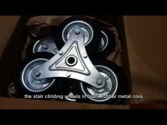160MM Triangulo de caucho negro eskalera de escalada del carrito Dolly Camión de mano Caster (Dolly Camión de mano Caster) Das ist ein Triangulo aus Kautschuk und schwarz (Ce qui est un triangle avec du caoutchouc et du noir)