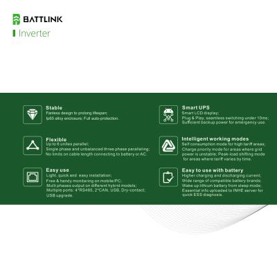 China Hybride omvormer voor Battlink batterij LifePO4 omvormer 5kW Te koop
