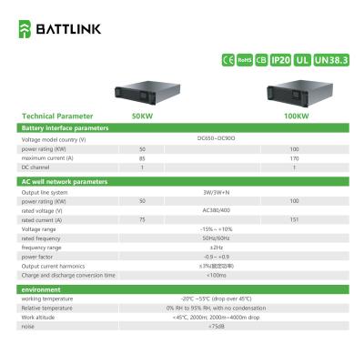 中国 50kW 100kW リチウム電池エネルギー貯蔵システムのためのインバーター電源変換システム 販売のため