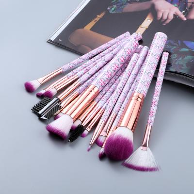 China FLD 15pcs Custom Wholesale Cosmetics Makeup Products Supplier Foundation Makeup Brushes Set for sale