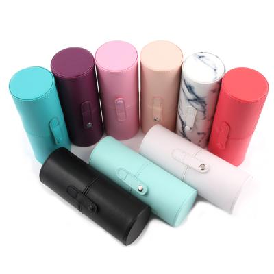 China FLD Private Label Cylindrical Cosmetics Tools Makeup Brush Set PU Bag for sale