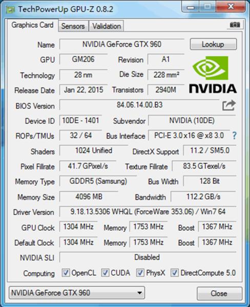 PCWINMAX Geforce GTX 960 4GB DDR5 Gaming GPU Graphic Card DP DVI HD PCI Express 3.0 X16