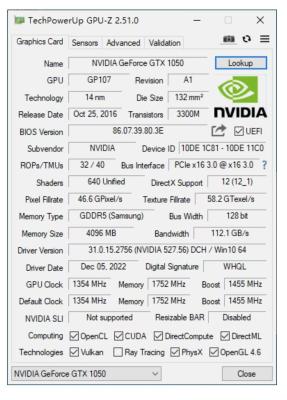China PCWINMAX OEM GTX1050 4GB DDR5 128BIT Dual Fans 1354/1455 MHz 640SP PCI Express 3.0 X16 Graphics Card for sale