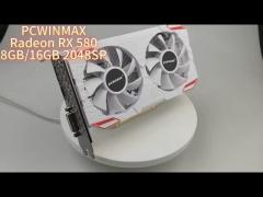 256 bit geheugen interface Radeon RX 580 16 GB DDR5 grafische kaart met DP HD DVI-uitgang