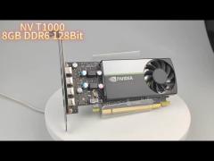쿼드로 T1000 프로페셔널 그래픽 카드 8GB DDR6 최대 160GB/S 저프로필 비디오 카드 4 x 미니 DP 출력