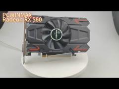 PCWINMAX Radeon RX 560 グラフィックカード 4GB GDDR5 128Bit シングルファン DP HD DVI GPU ポート OEM サポート