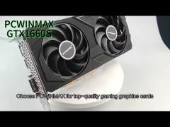 PCWINMAX GeForce GTX 1660 Super 6GB Grafikkarte Dual-Fan GDRR6 192Bit PCIE 3.0X16 Computer Gaming GPU mit HD/DP/DVI Anschlüssen