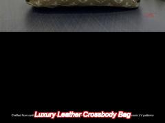 lv monogram denim shoulder bag pale green retro style