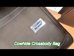 hermès cowhide messenger bag 34cm black grey brown with single shoulder