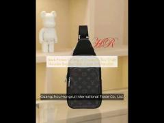 black cowhide lv crossbody bag for men 33x16x5.7cm with casual and versatile